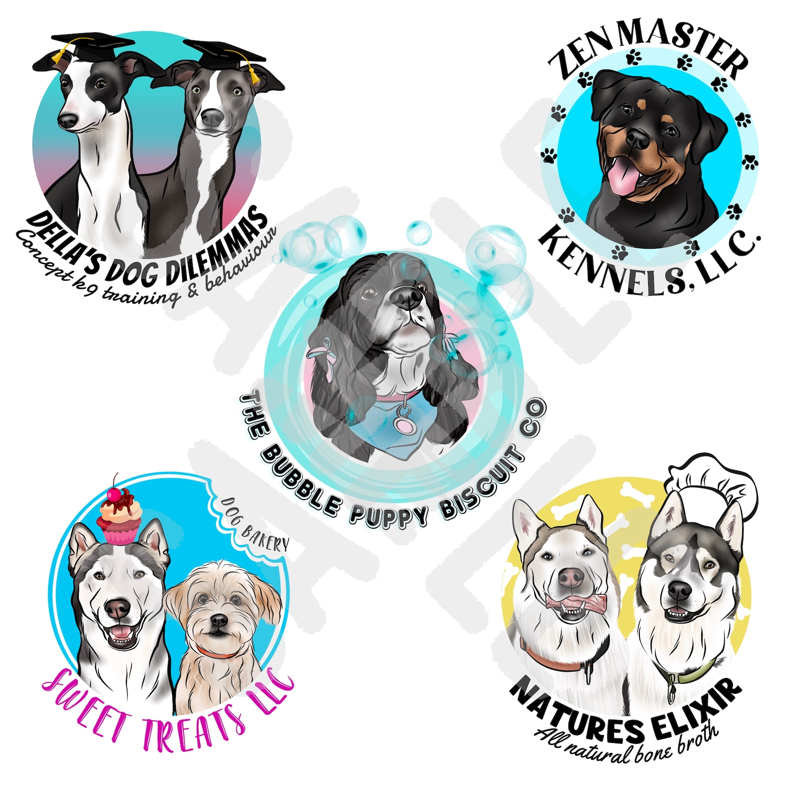 Custom Business Logo Design Featuring Pet Personalised Dog Cat - Etsy UK