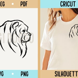 Chow Chow Outline PNG/ Chow Chow Side View Portrait Line Art SVG/ Dog ...