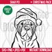 Shar Pei Dog Svg/shar Pei Breed Line Portrait Clipart/shar Pei Santa ...