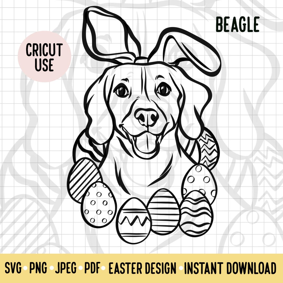 Beagle Easter Svg/dog Breed Digital Download Vector File/cute Beagle ...