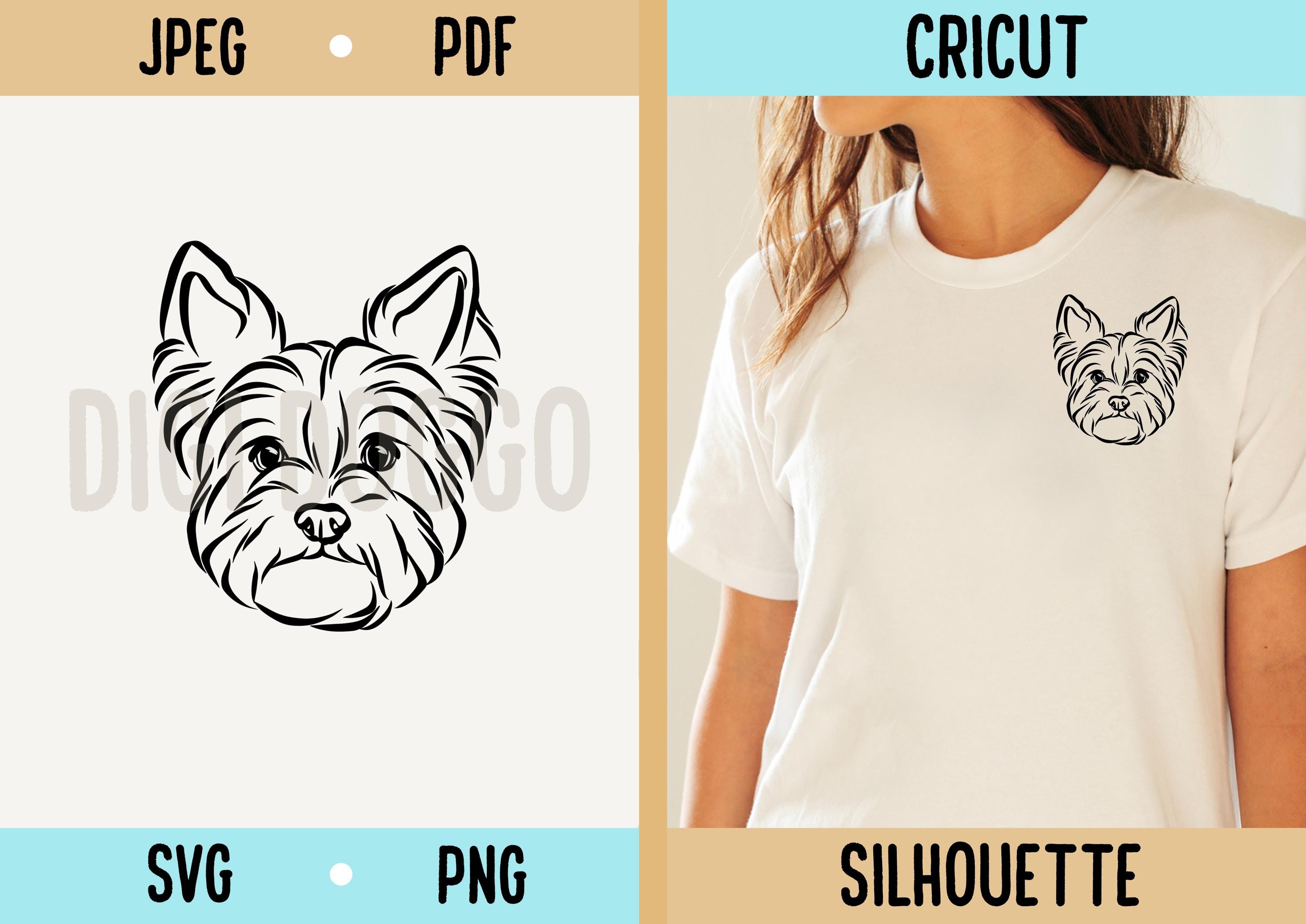 Yorkshire Terrier Outline: Yorkie Dog SVG, PNG, PDF (digital Download ...