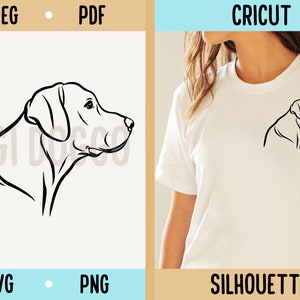 Labrador Side View Outline SVG/ Minimalist Dog Profile Line Art ...