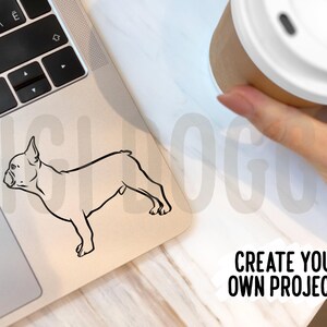French Bulldog Standing Sideview Outline SVG/ Frenchie Line Drawing ...