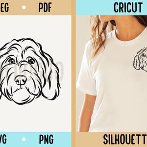 Cockapoo Line Art SVG: Dog Breed Vector File (digital Download) - Etsy