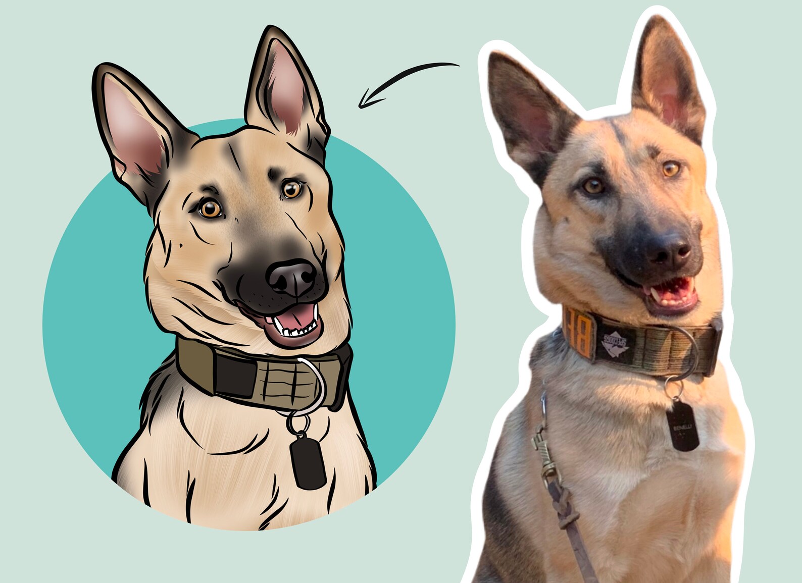 Personalised Dog Illustration/ Cartoon Pet Logo Design/ - Etsy