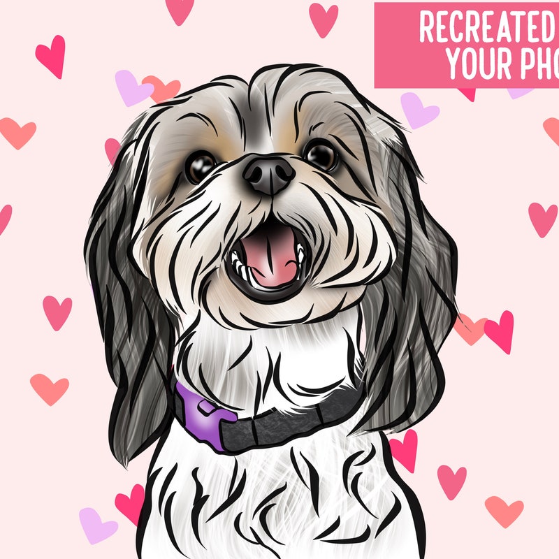 Digital Pet Portrait - Etsy