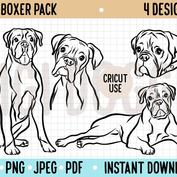 Boxer Dog Art - Etsy