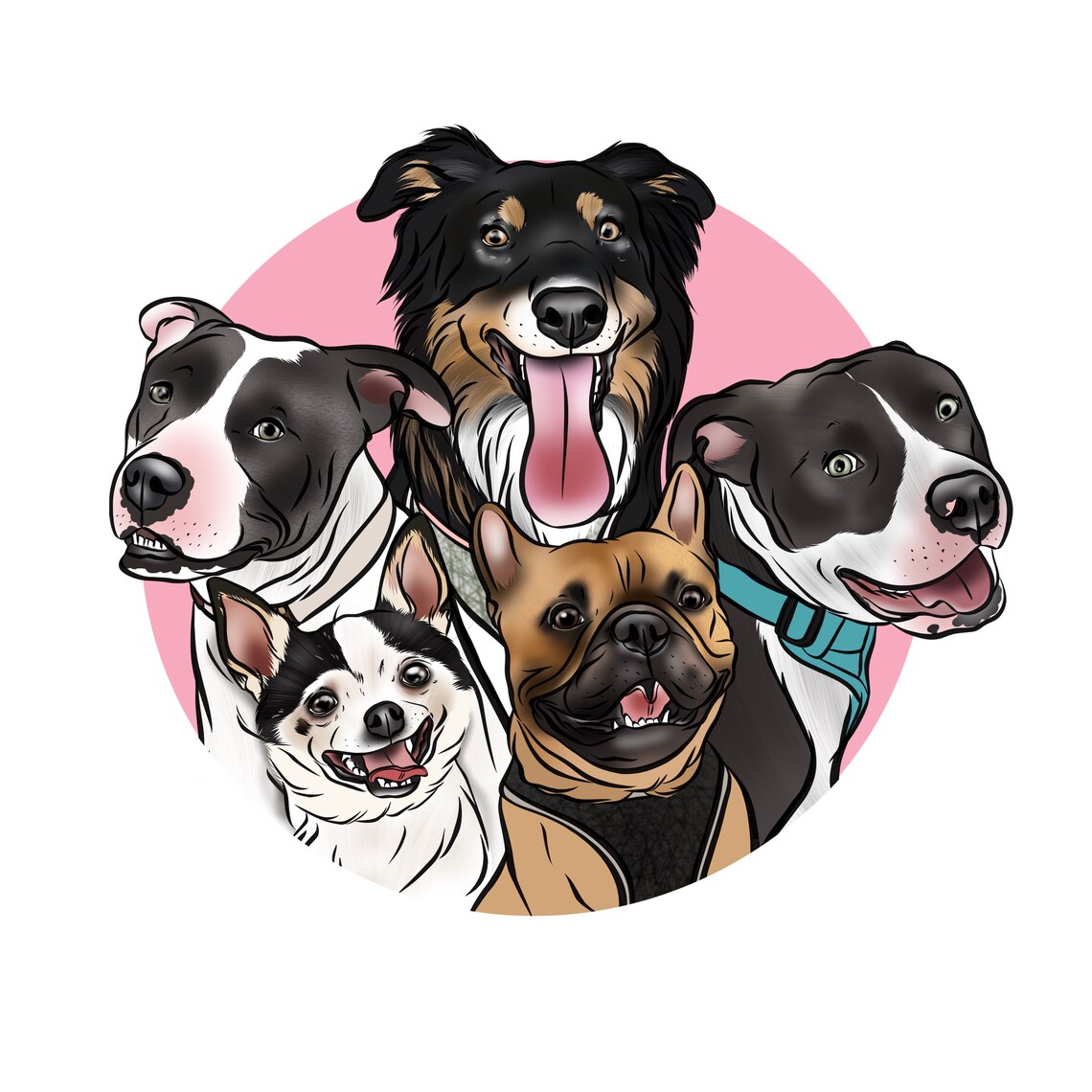 Personalised Dog Illustration/ Cartoon Pet Logo Design/ - Etsy