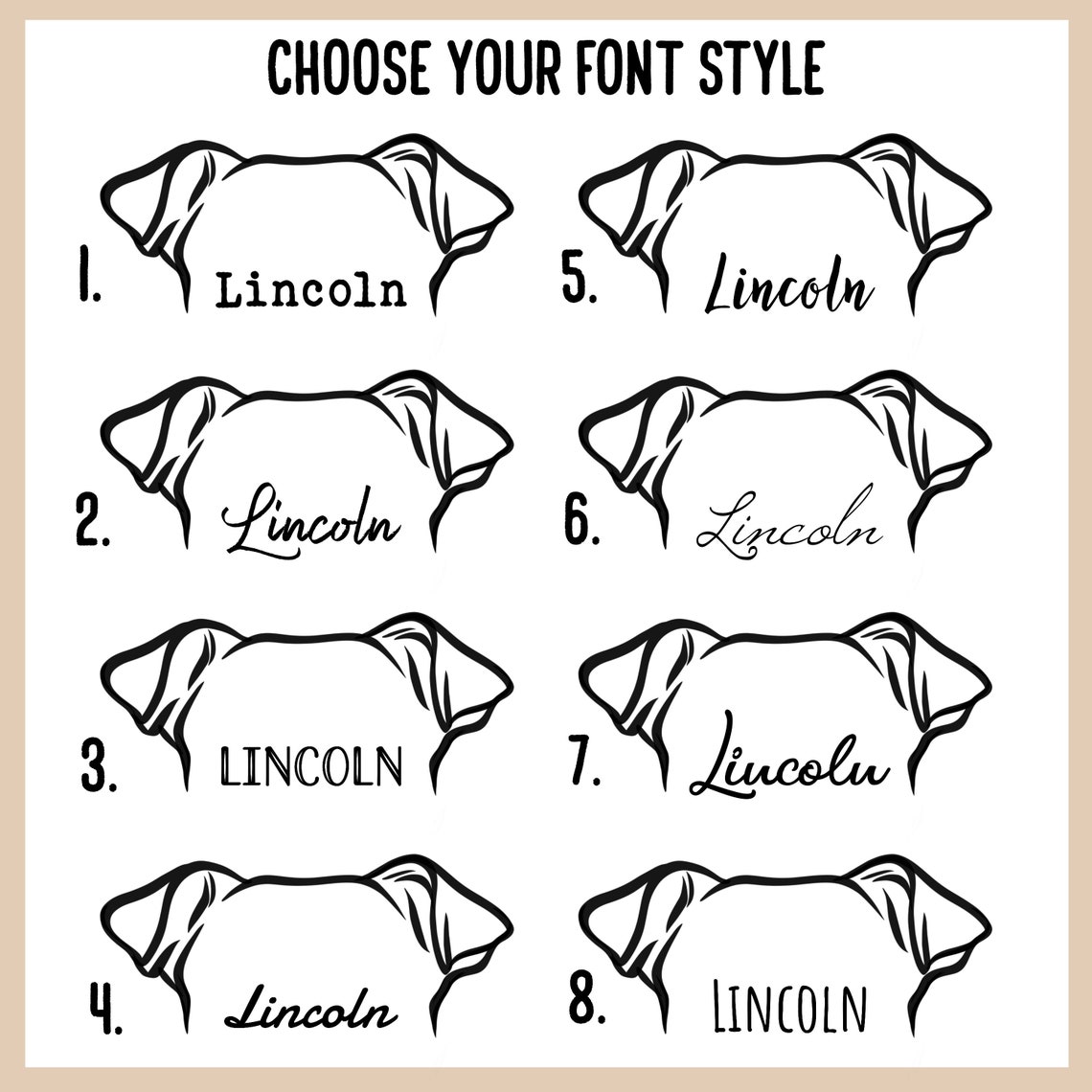 Outline Pet Ear Drawing/ Custom Dog Ear Line Portrait/ - Etsy