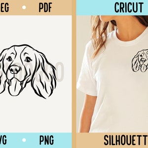 Springer Spaniel Outline SVG: Dog Vector Clipart (digital File) - Etsy