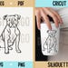 Staffordshire Bull Terrier Dog Outline Svg/large Dog Breed Line Drawing ...