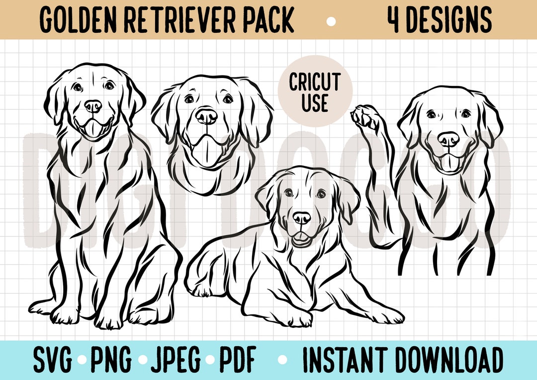 Golden Retriever SVG Bundle/ Ready to Cut Cricut Silhouette File ...