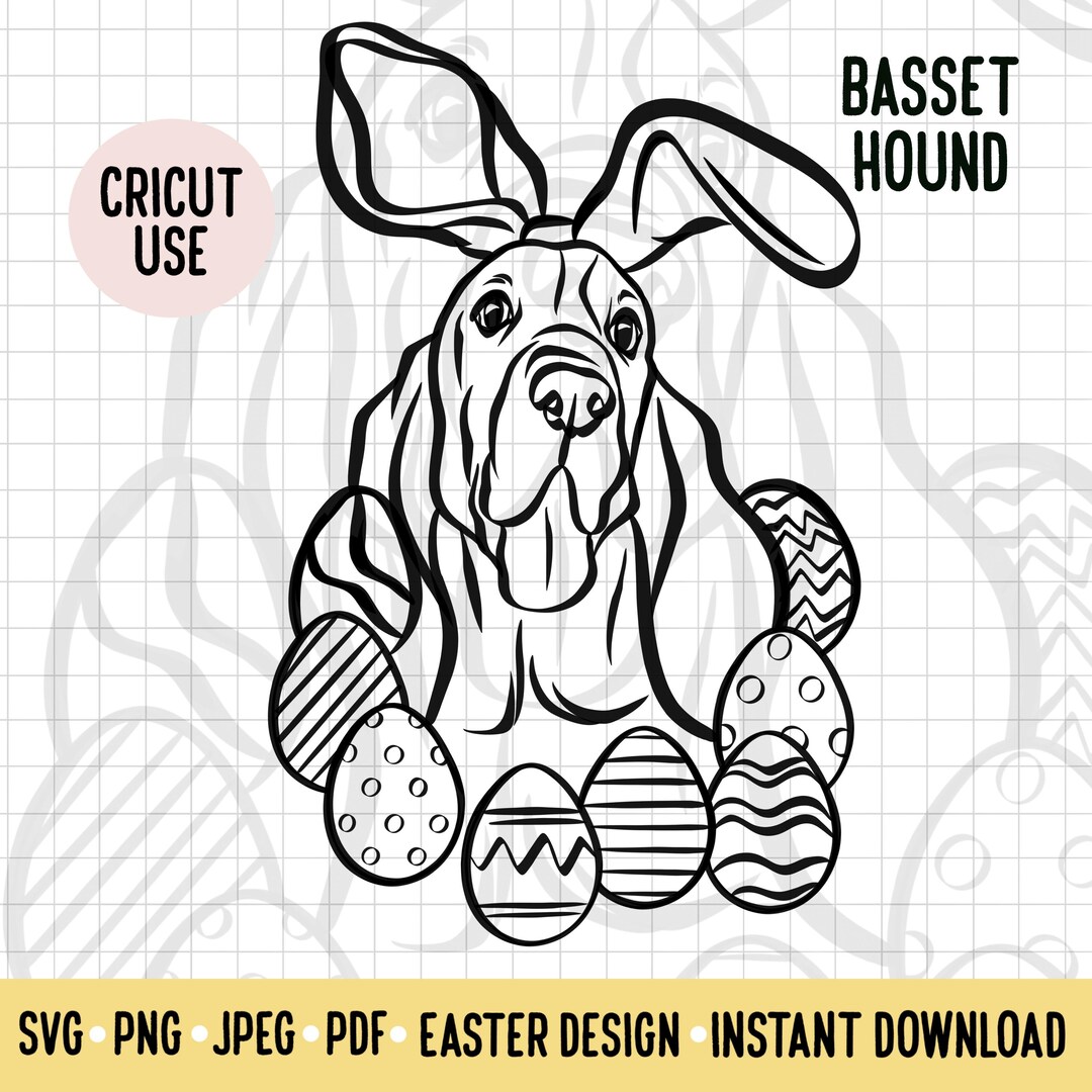 Basset Hound Easter SVG: Dog Breed Vector Art (digital Download) - Etsy