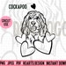 Cockapoo Outline SVG Valentines Dog Line Portrait Cockapoo Face Clipart ...