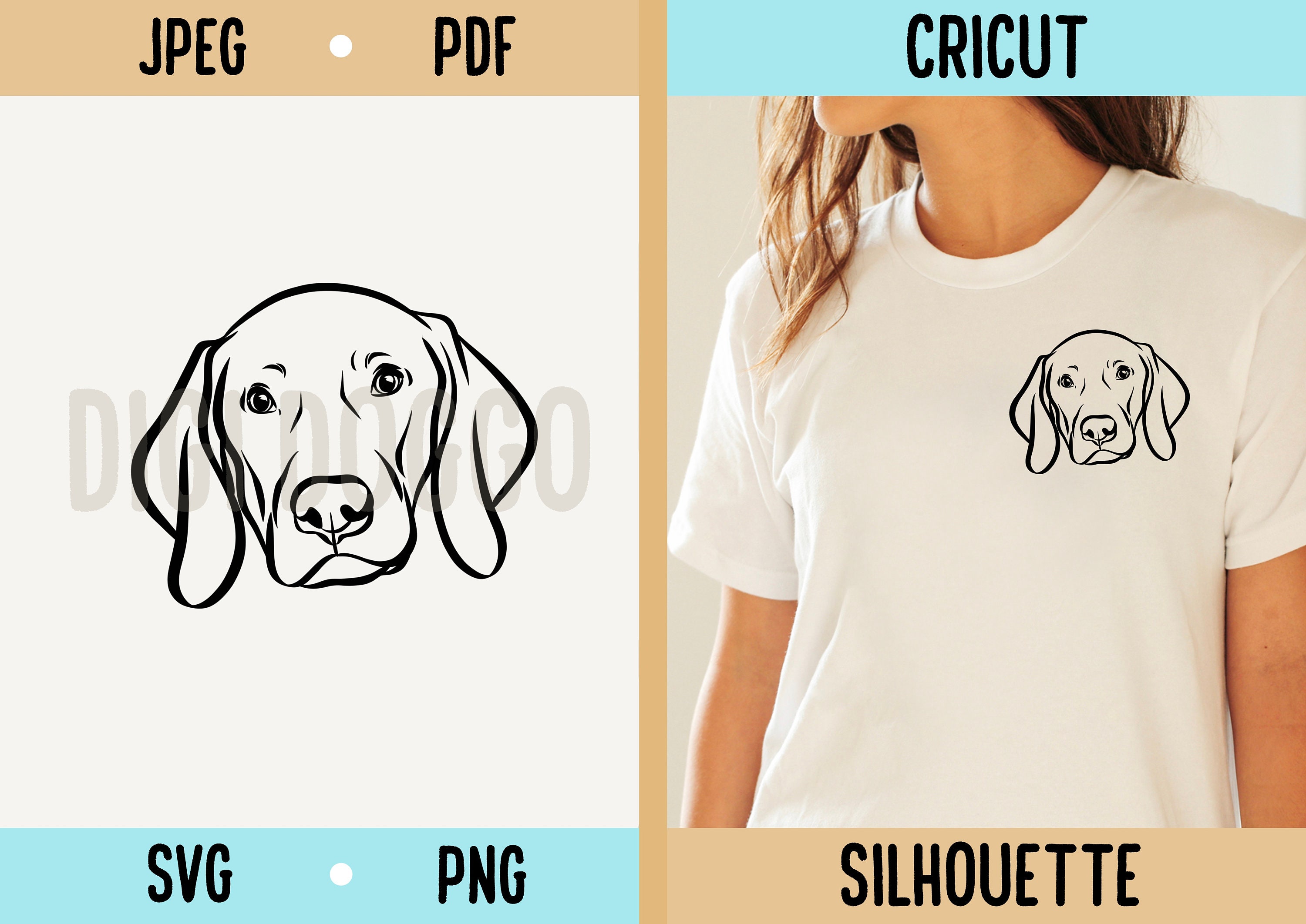 Vizsla Outline SVG: Dog Line Art Vector Pack (digital Download) - Etsy UK