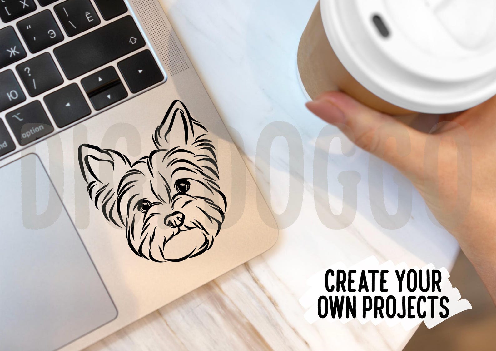 Yorkshire Terrier Outline: Yorkie Dog SVG, PNG, PDF (digital Download ...