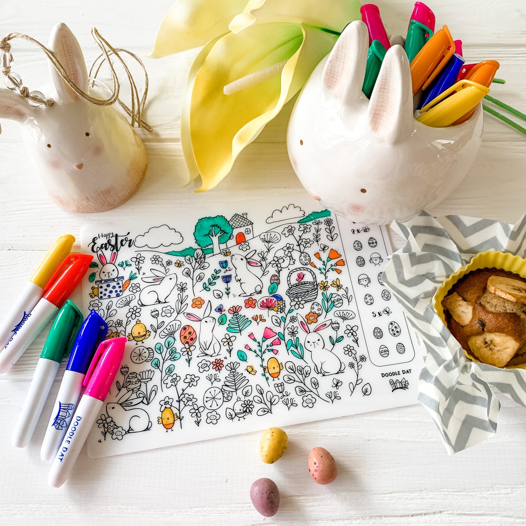 Silicone Reusable Colouring Mat Easter Edition Mini Size - Etsy