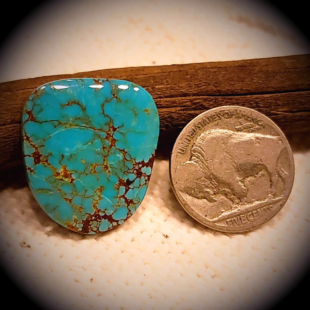 Number 8 Turquoise. Old Stock Turquoise Cabochon. 19 Carats. Nevada ...