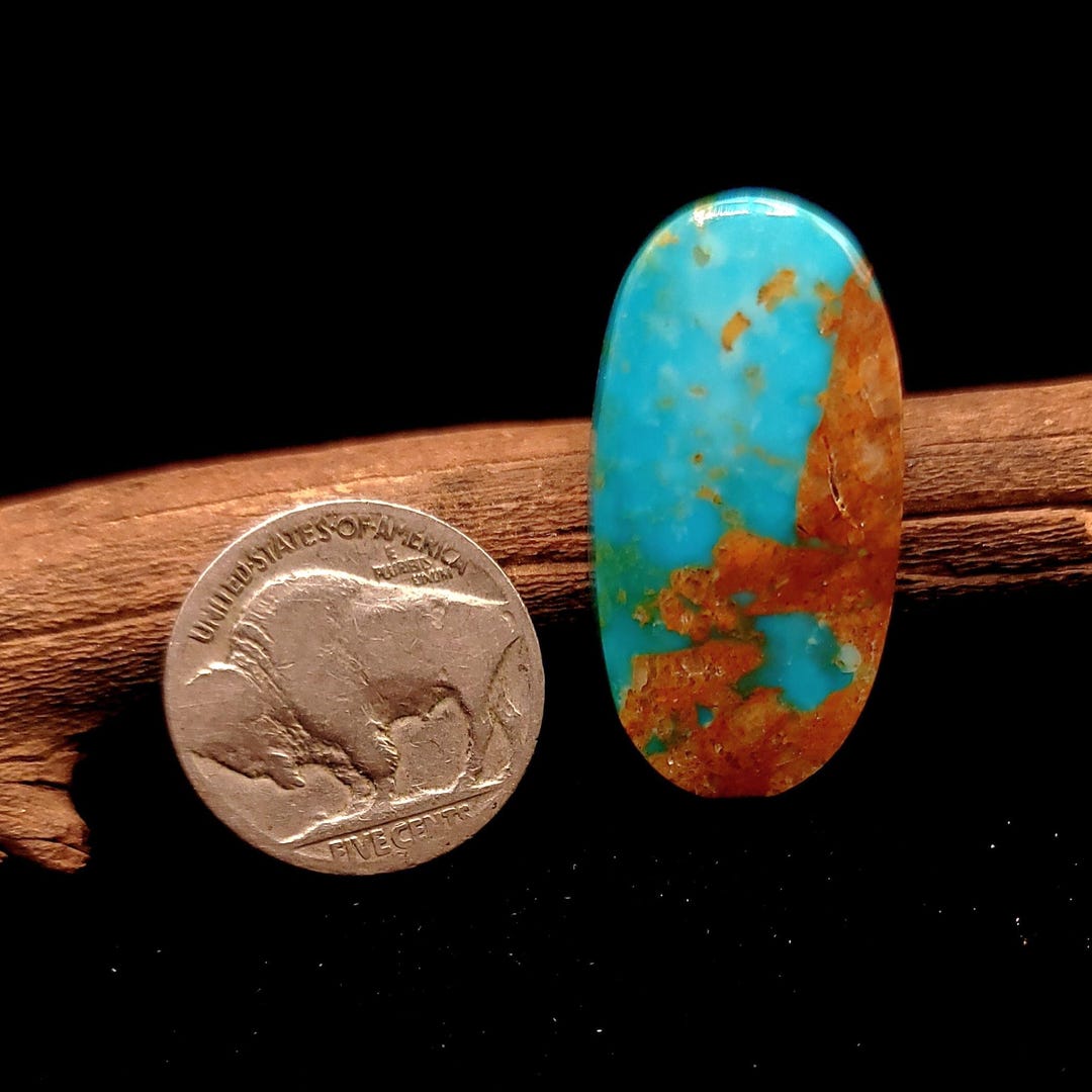 Rising Phoenix Turquoise. Gem Grade Turquoise Cabochon. Blue High Grade ...