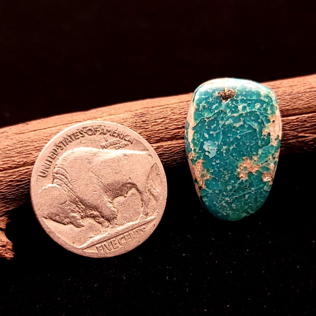 Fox Mine Green Webbed Turquoise Cab. High Grade Turquoise Cabochon. 12. ...