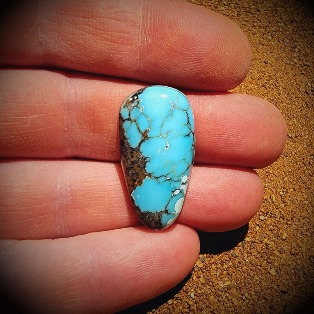 Number 8 Turquoise. Old Stock Turquoise Cabochon. 21 Carats. Nevada ...