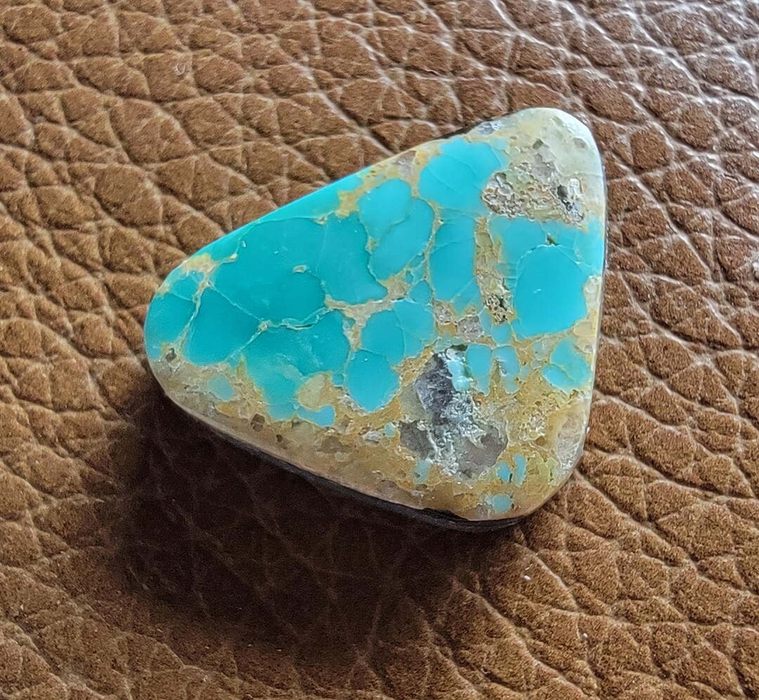 Rare 9.5 Carat Orvil Jack Turquoise Cabochon, Old Stock American Stone ...