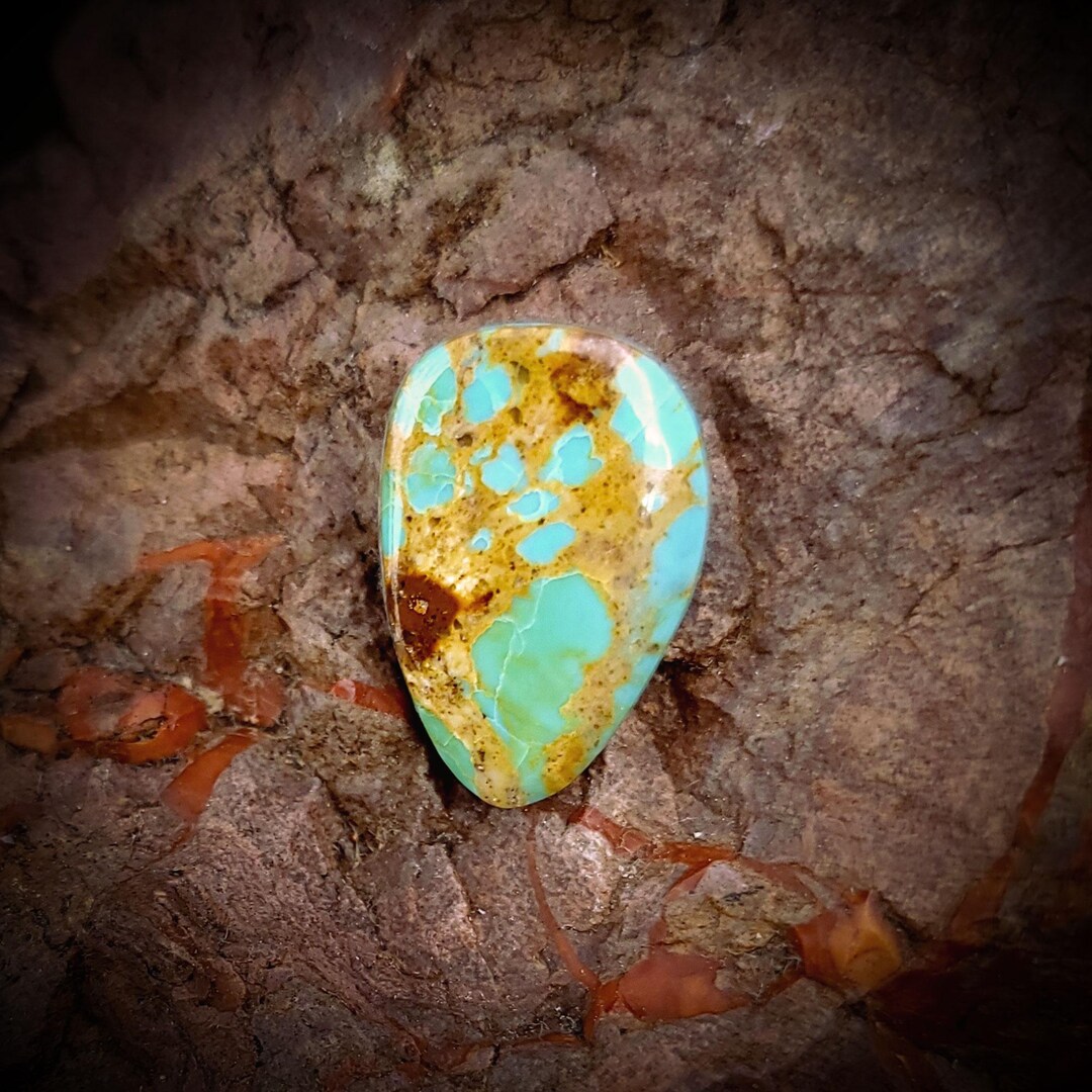 Royston Blue Webbed Turquoise Cabochon. High Grade Turquoise. 7.25 ...
