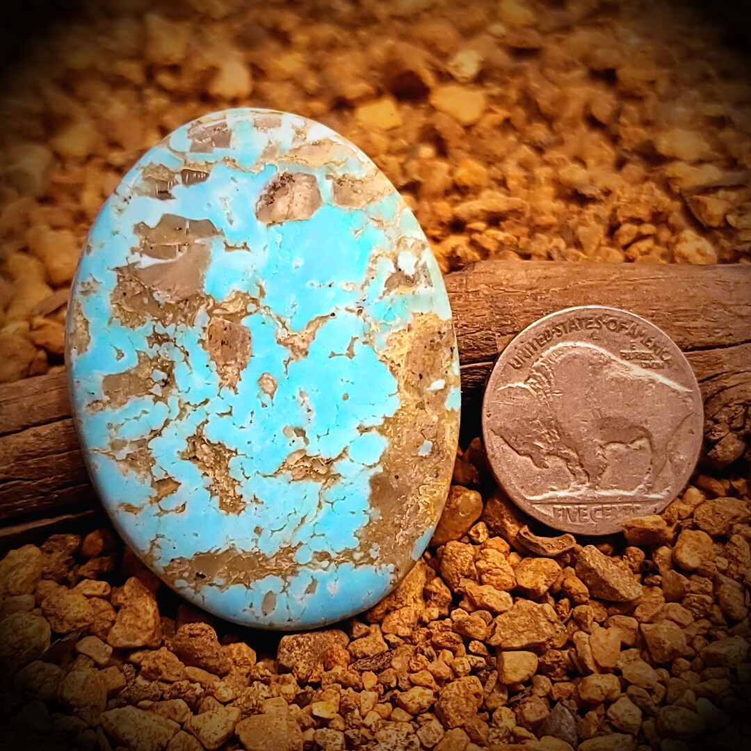 Turquoise Mountain Turquoise. Gem Grade Old Stock Turquoise Cabochon ...
