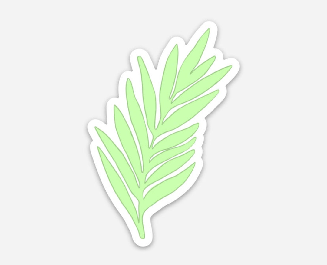Palm Tree Leaf Sticker - Etsy