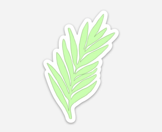Palm Tree Leaf Sticker | Etsy