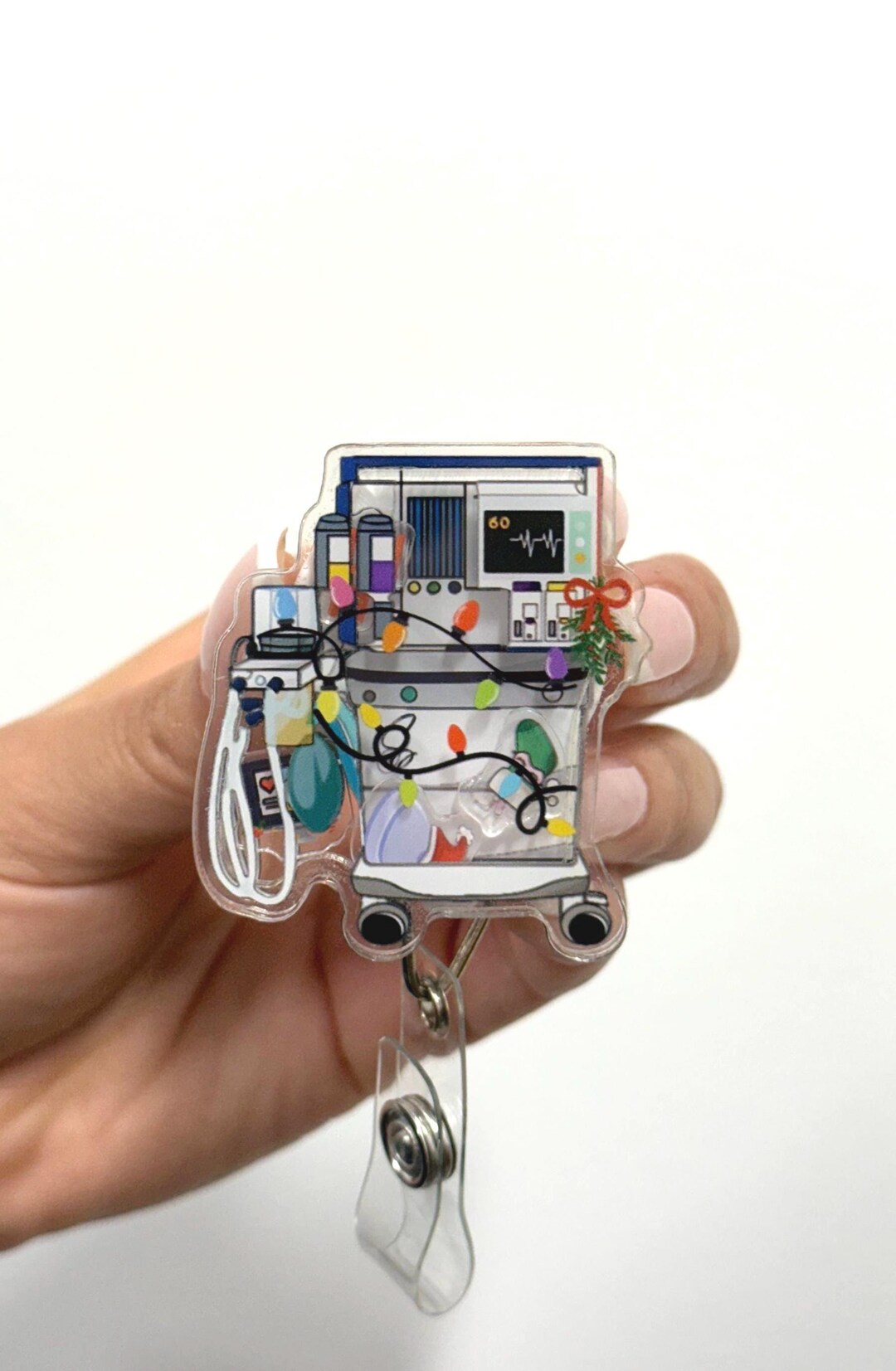 Christmas Anesthesia Machine Shaker Badge Reel - Etsy