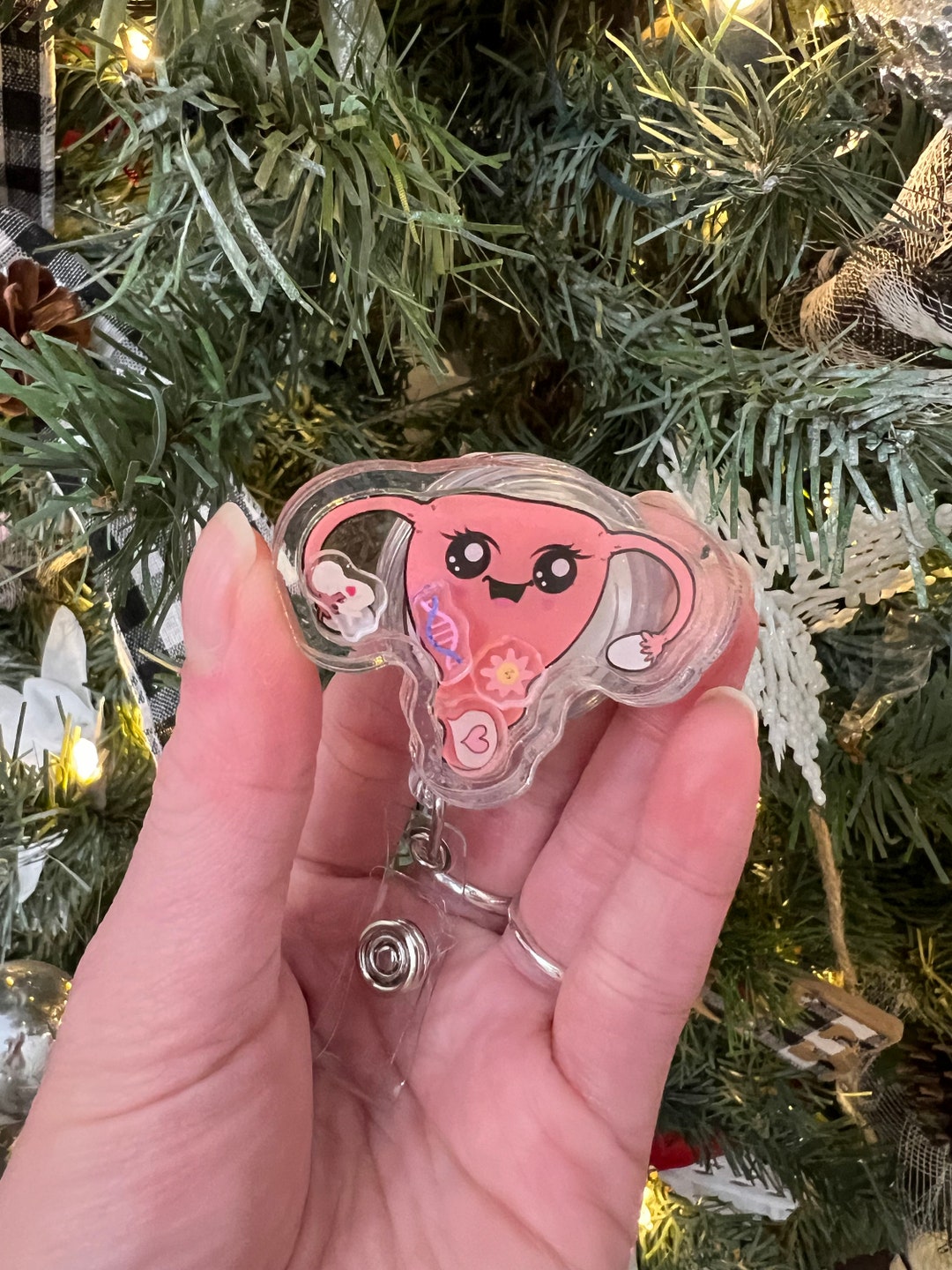 Uterus Shaker Badge Reel - Etsy