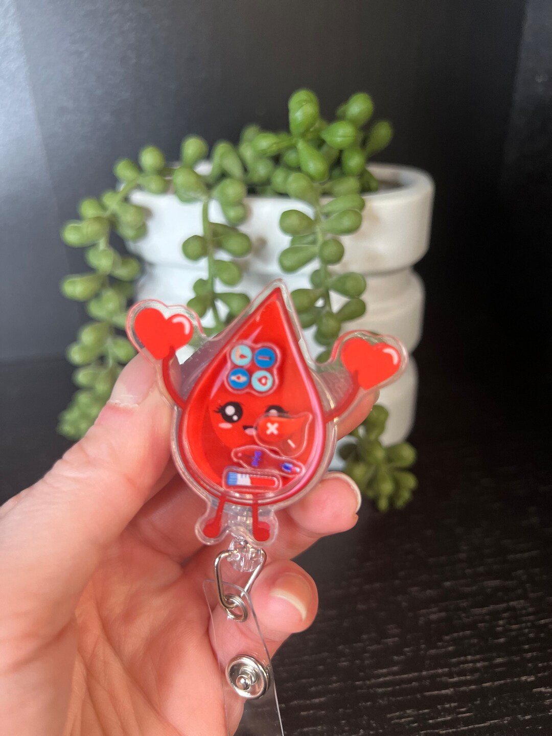 Blood Buddy Shaker Badge Reel - Etsy