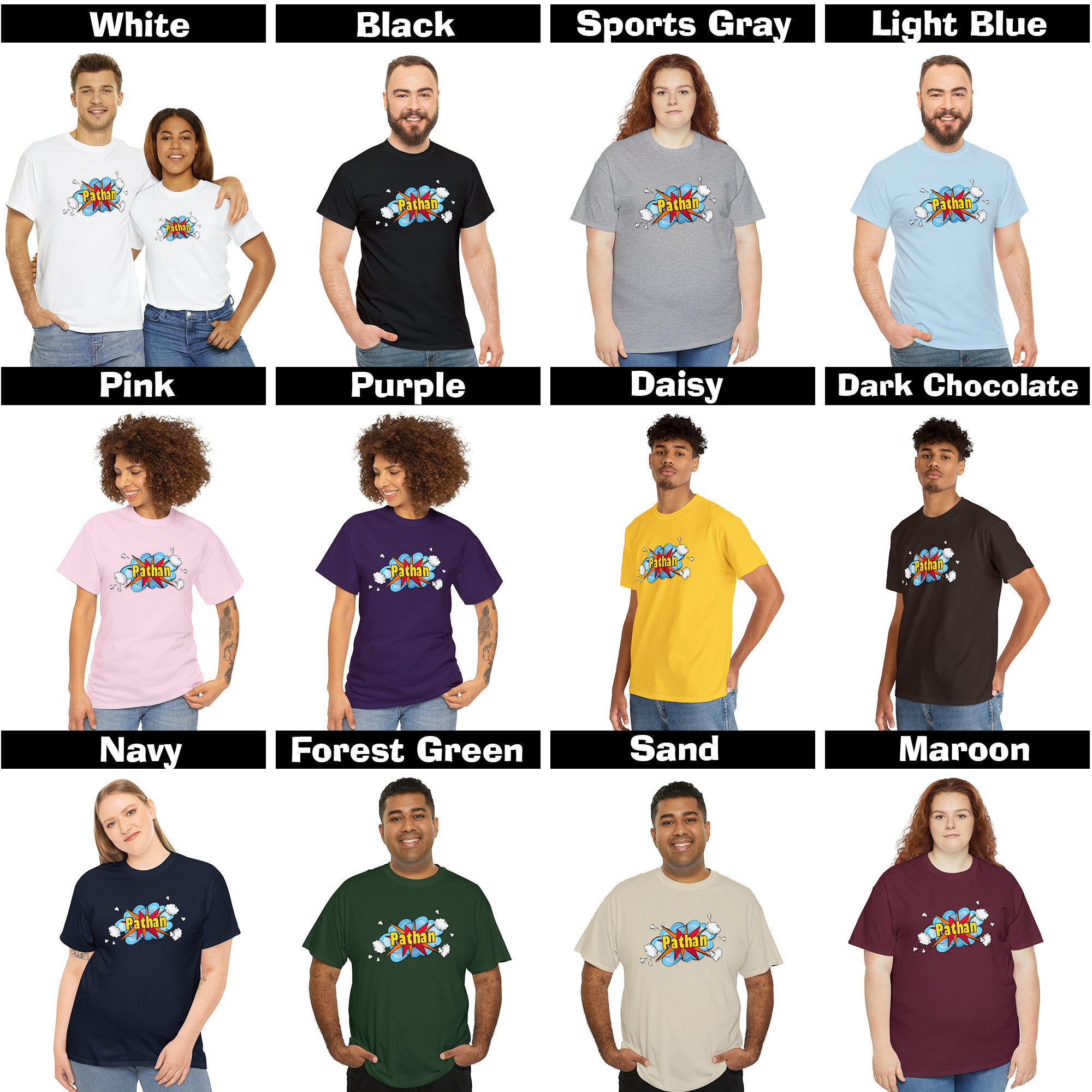 Pathan - Pashtun Afghani Pakhtoon Funny Cotton Short-sleeve Unisex T ...
