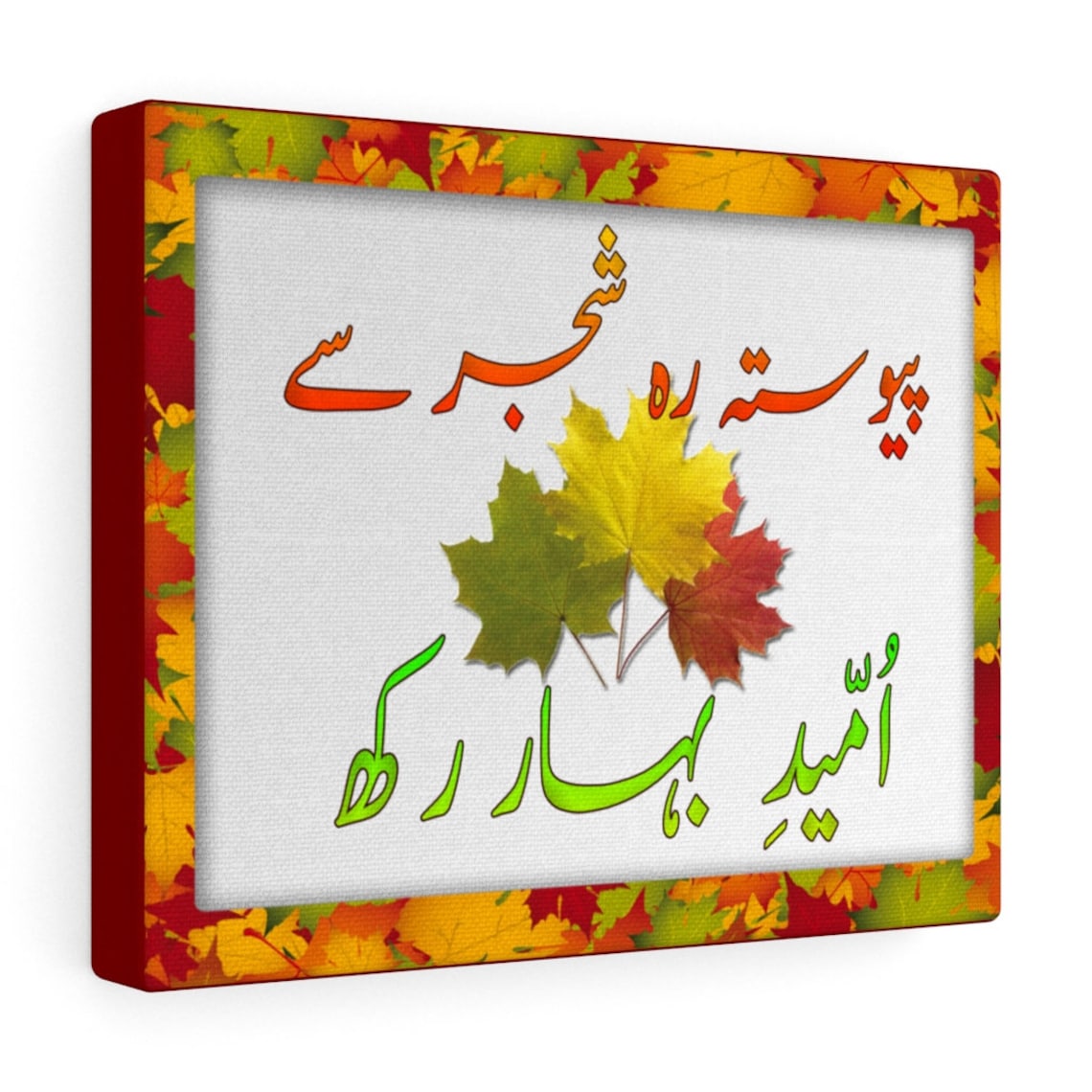 Allama Iqbal Pakistani Poetry Urdu pewasta Reh Shajr Se Canvas Gallery ...