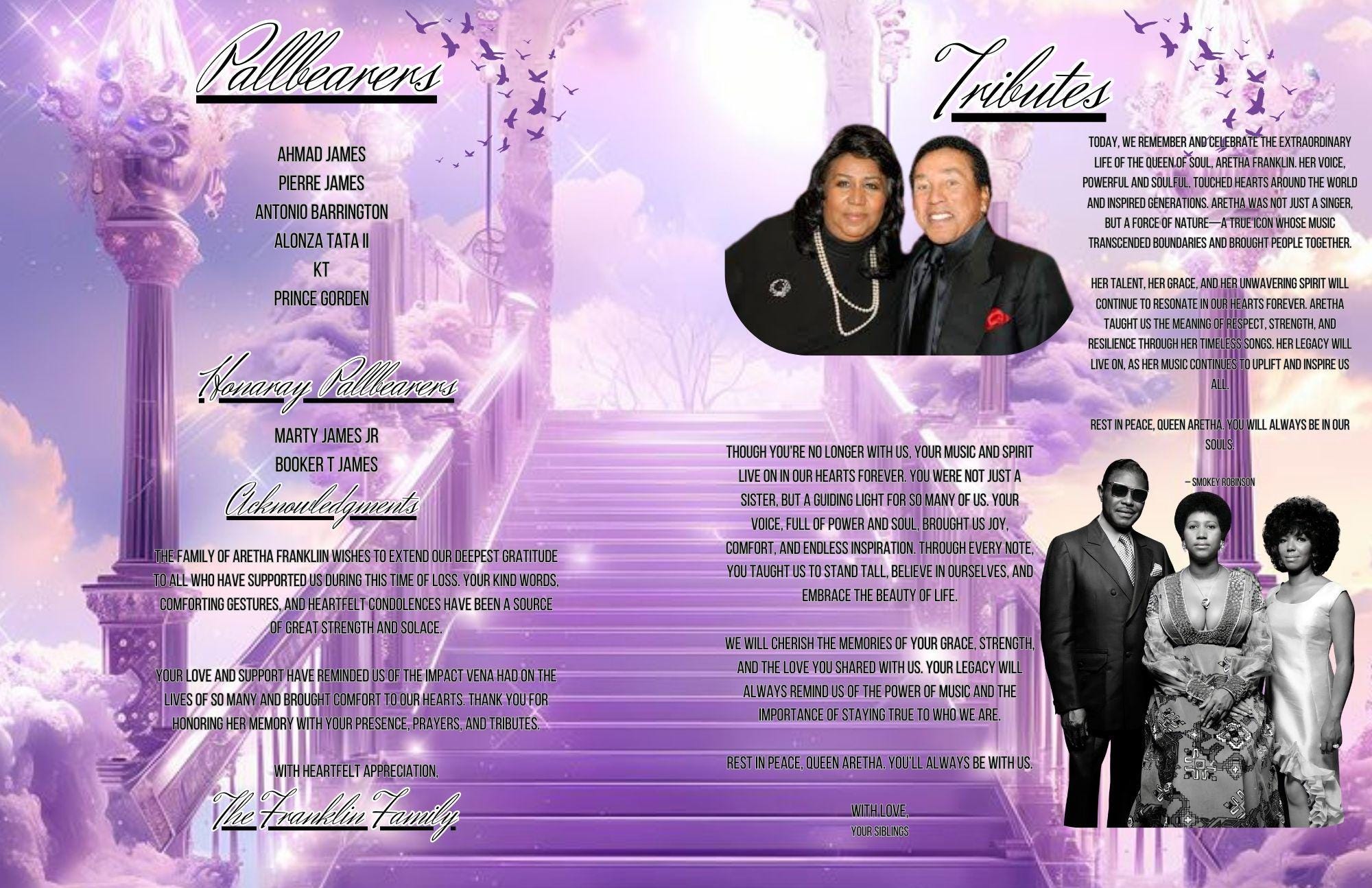 Magazine Style Obituary Template Instant Download & Customizable in ...