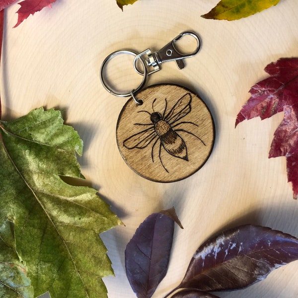 Wood Burned Keychain - Etsy