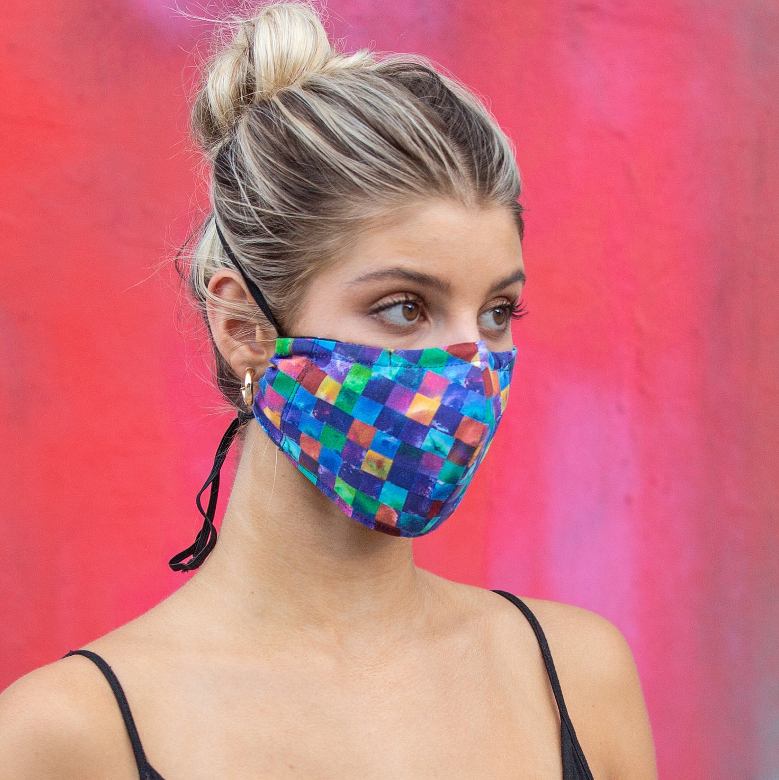 Mosaic Face Mask 2 PM2.5 Filters USA Mosaic Fabric Face | Etsy