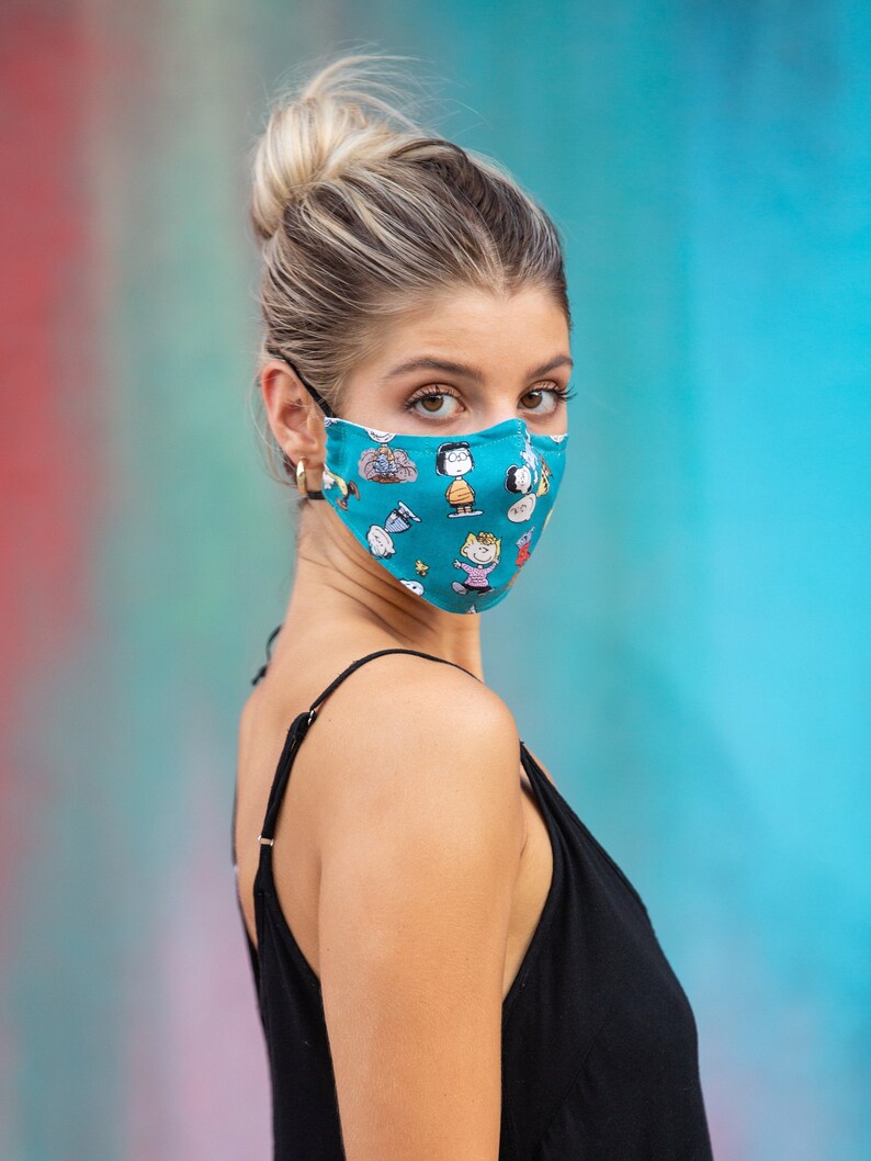Peanuts Snoopy Face Mask Fabric Face Mask Washable Face | Etsy