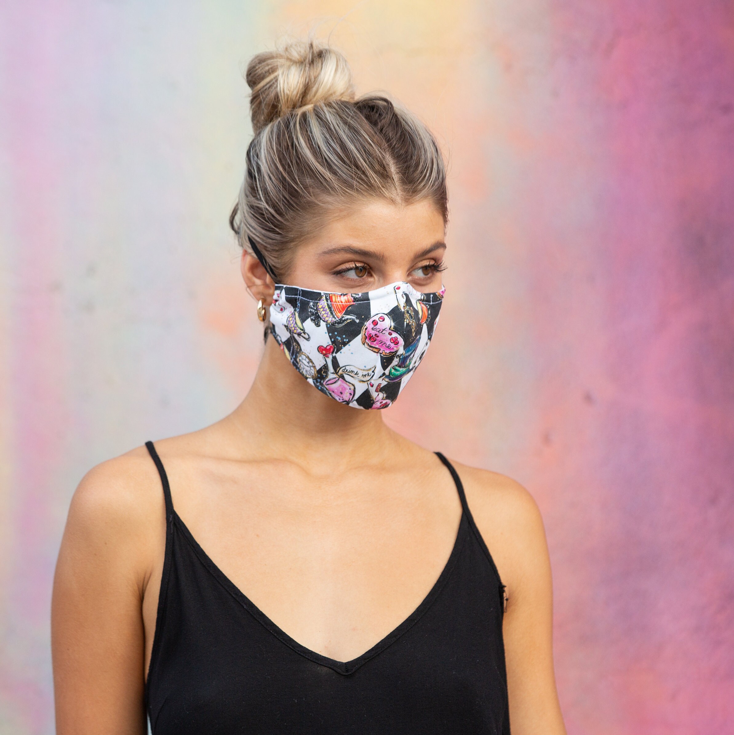 Alice Wonderland Fantasy Face Mask 2 PM2.5 Filters USA, Fabric Face ...