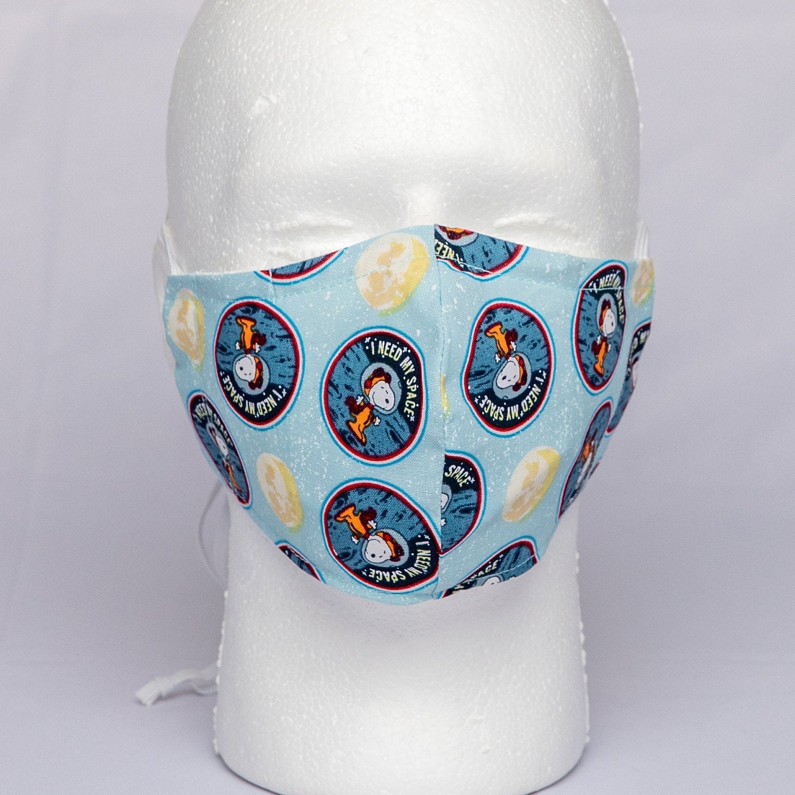 Snoopy Space Face Mask 2 PM2.5 Filters USA Snoopy White | Etsy