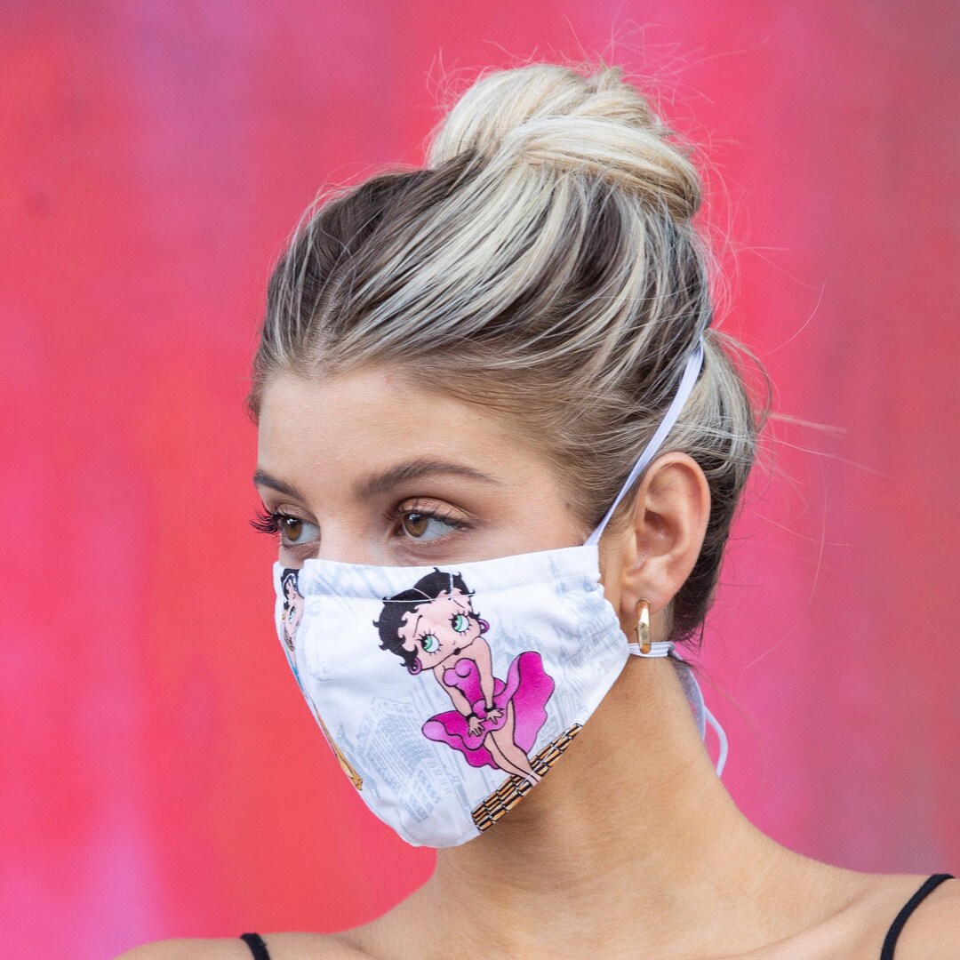 Betty Boop NYC Face Mask + 2 PM2.5 Filters USA - Mosaic Fabric Face ...
