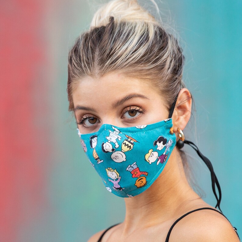 Peanuts Snoopy Face Mask, Fabric Face Mask, Washable Face Mask ...