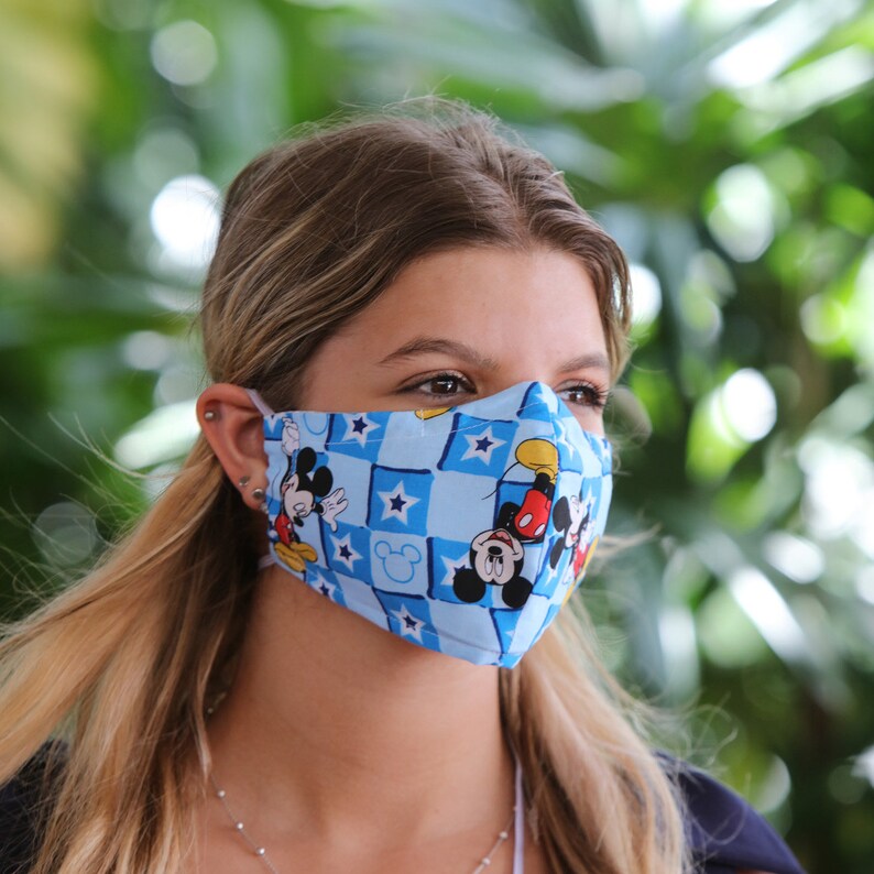 Mickey Mouse Face Mask 2 PM2.5 Filters USA Seven Layer - Etsy