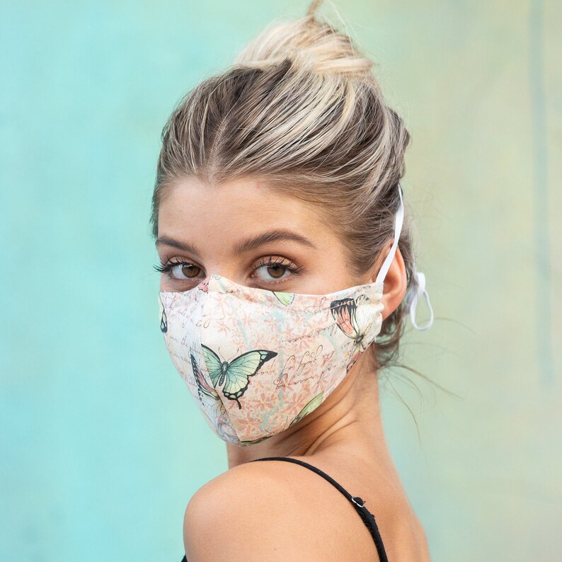 Butterfly Face Mask + 2 PM2.5 Filters USA - Butterfly, Fabric Face Mask ...
