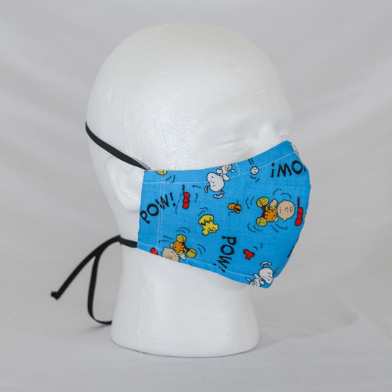 Snoopy Face Mask Pow Wow, Fabric Face Mask, Washable Face Mask ...