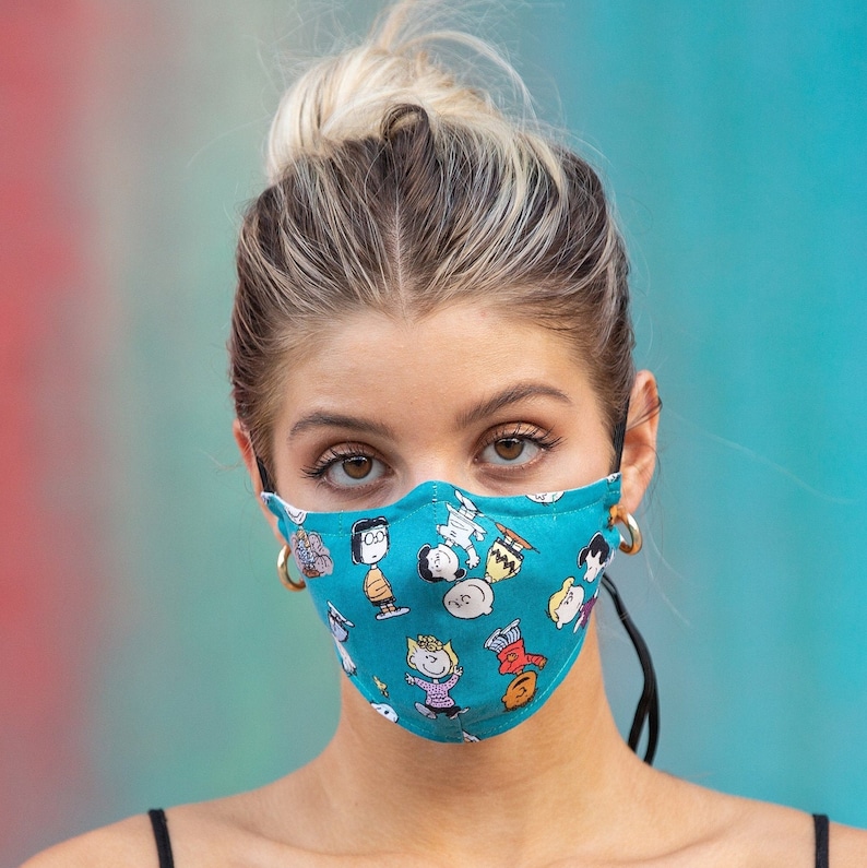 Peanuts Snoopy Face Mask, Fabric Face Mask, Washable Face Mask ...