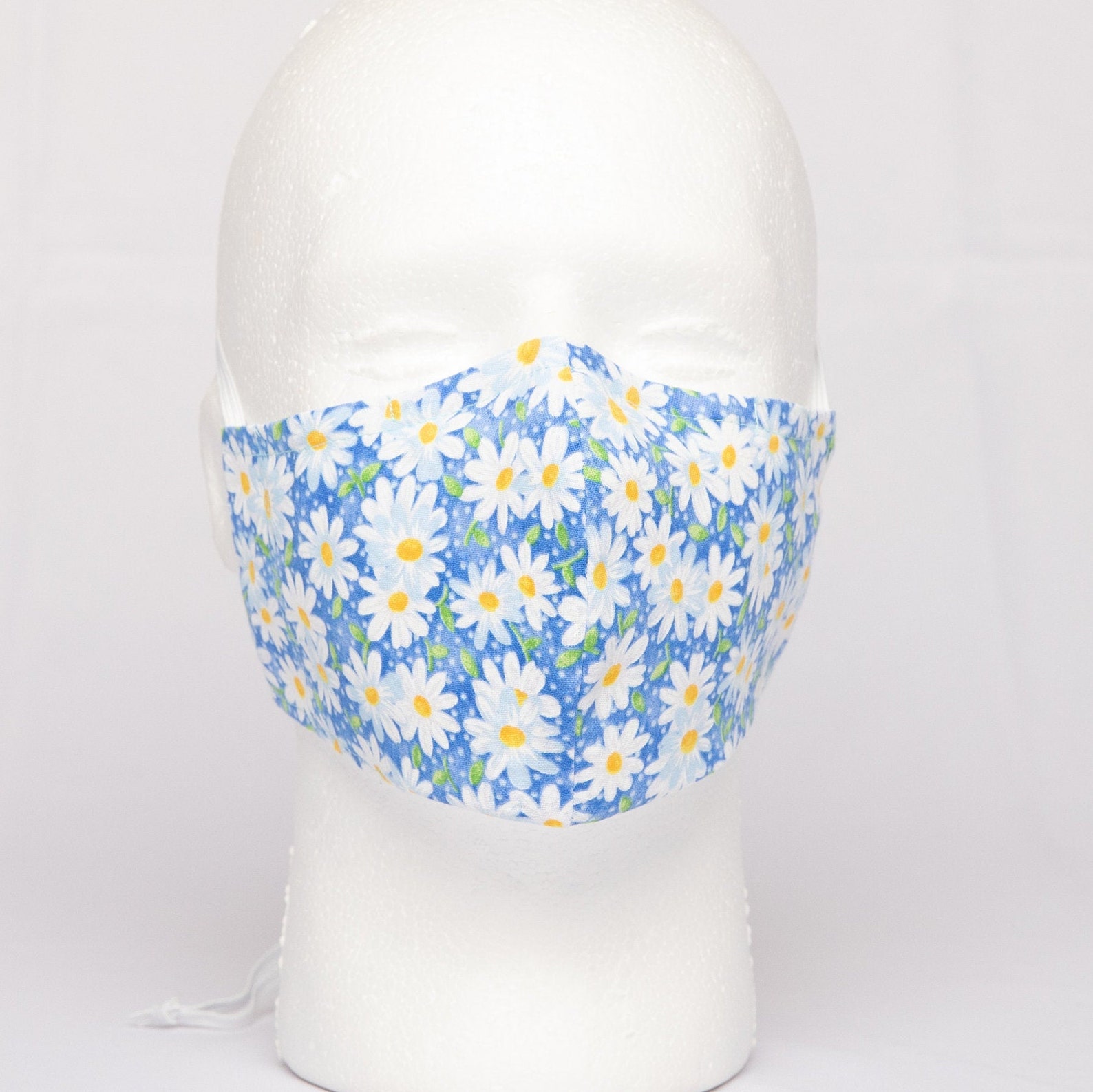 Blue Daisy Face Mask Floral Face Masks Hand Made Face | Etsy