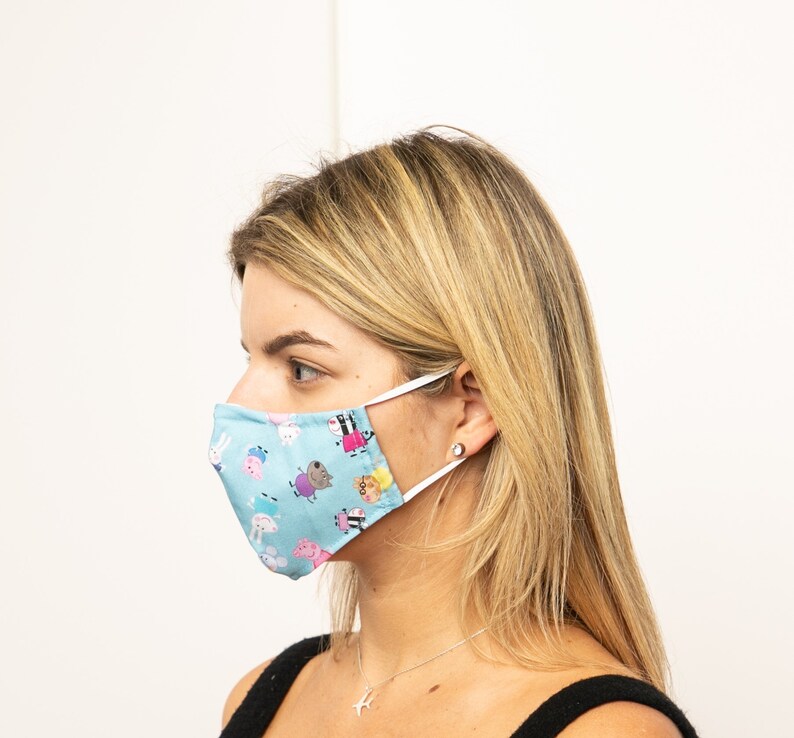 Peppa Pig Mask Face Mask + 2 PM2.5 Filters USA, Fabric Face Mask ...