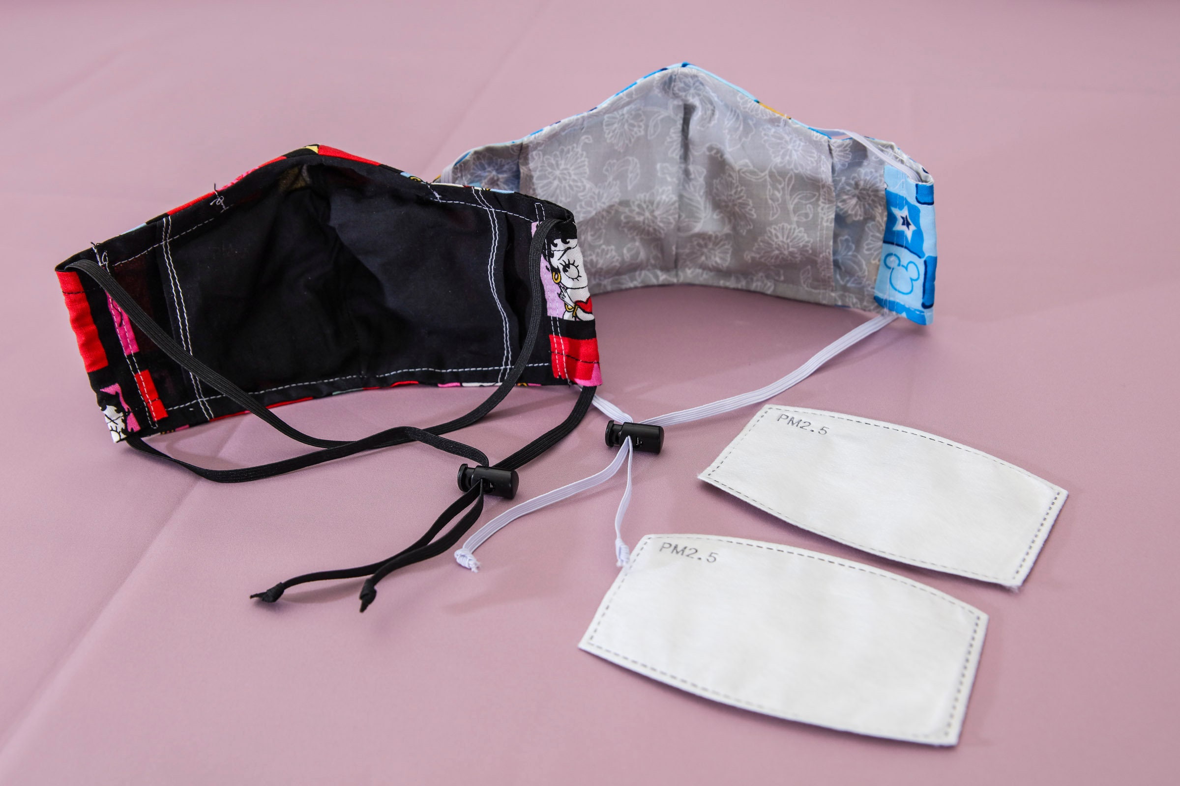 4 of July Face Mask 2 PM2.5 Filters USA Stars & Stripes, Fabric Face ...